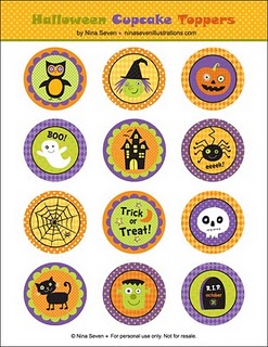 Be Different...Act Normal: 7 Free Printable Halloween Cupcake Toppers