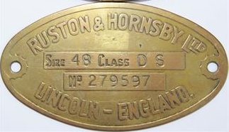 Whisky Shunters: New Owner's Plate, Nameplates etc.