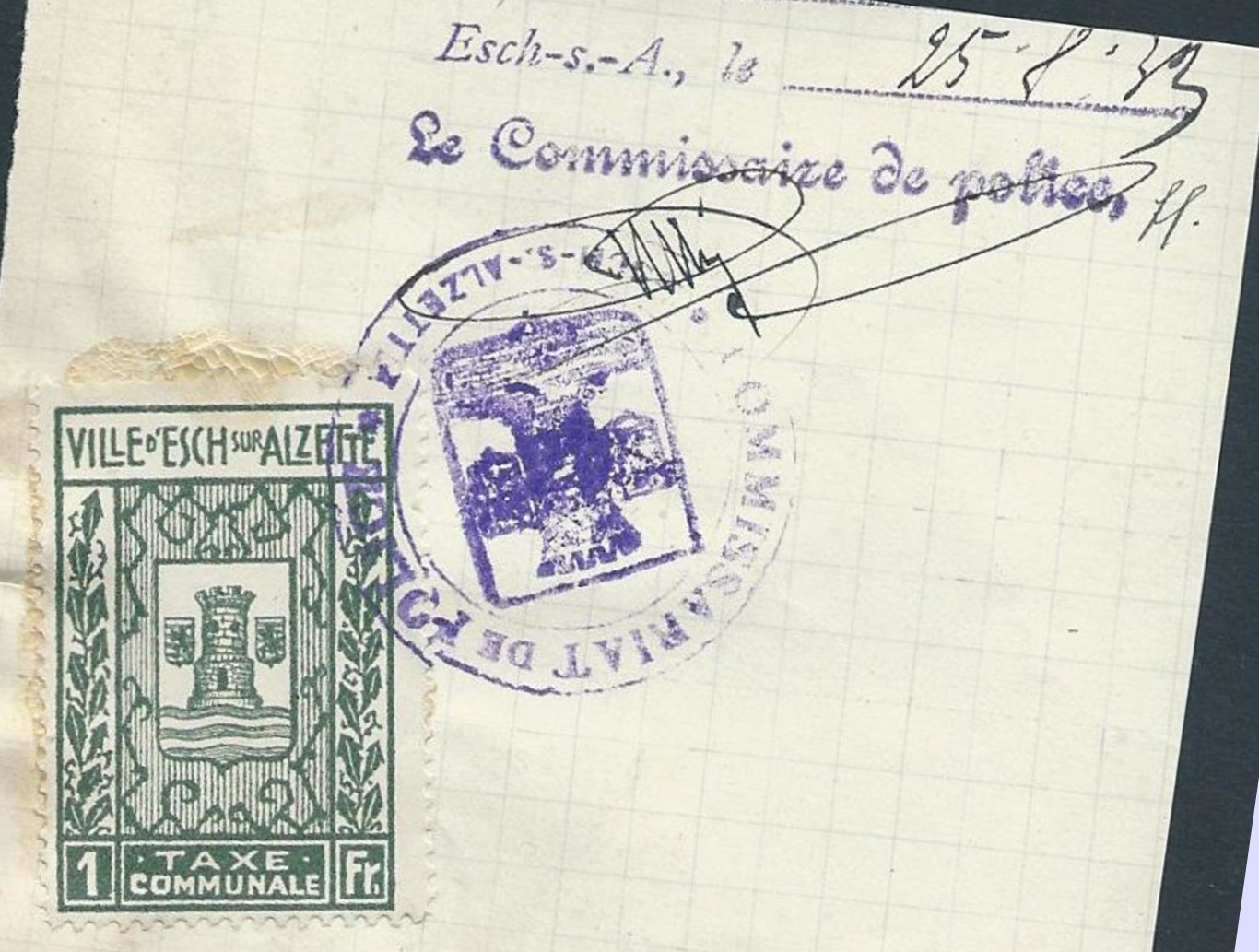 Luxembourg Communal Revenue Stamps: Esch-sur-Alzette