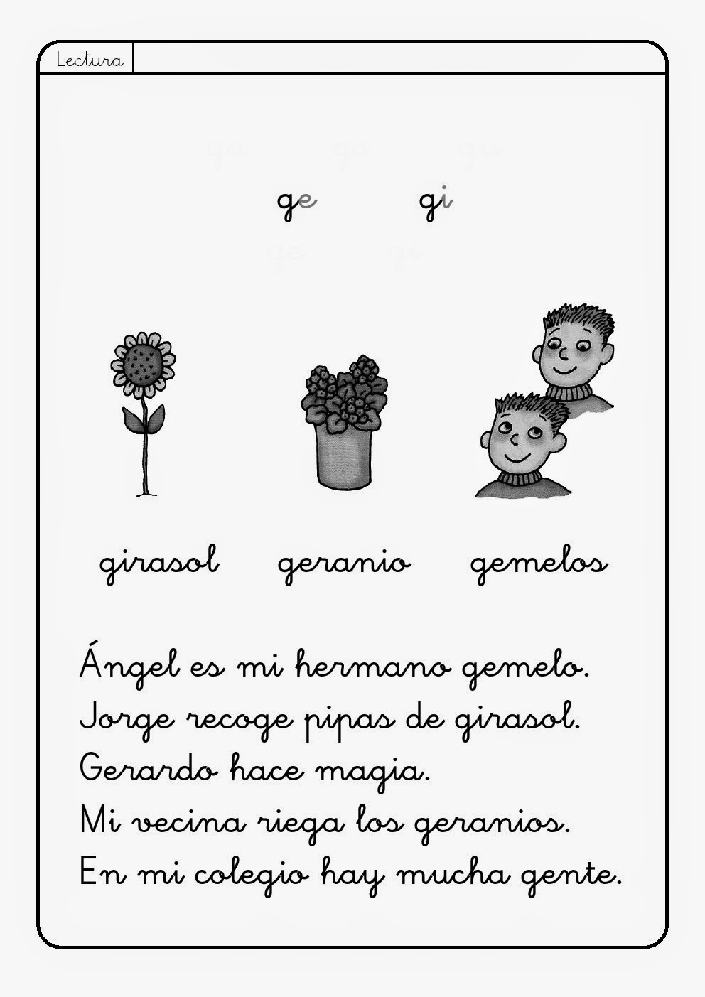 Letra G | g (gue, gui / güe, güi) ~ La Eduteca