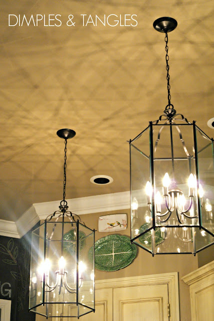 HOW WE MADE THE KITCHEN LANTERN PENDANTS WORK - Dimples and Tangles