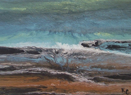 Contemporary Seascape Paintings By Kimberly Conrad: Uninvited, Original ...