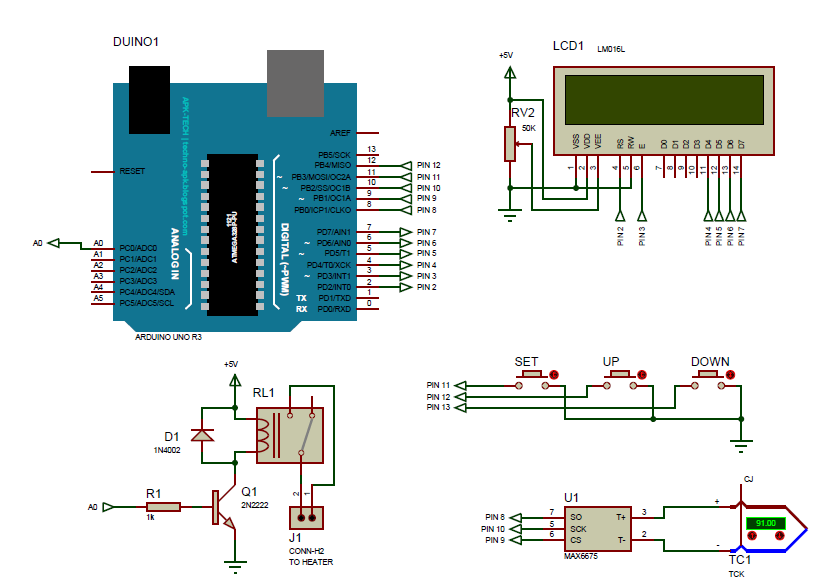 Koneksi Arduino UNO dengan LCD