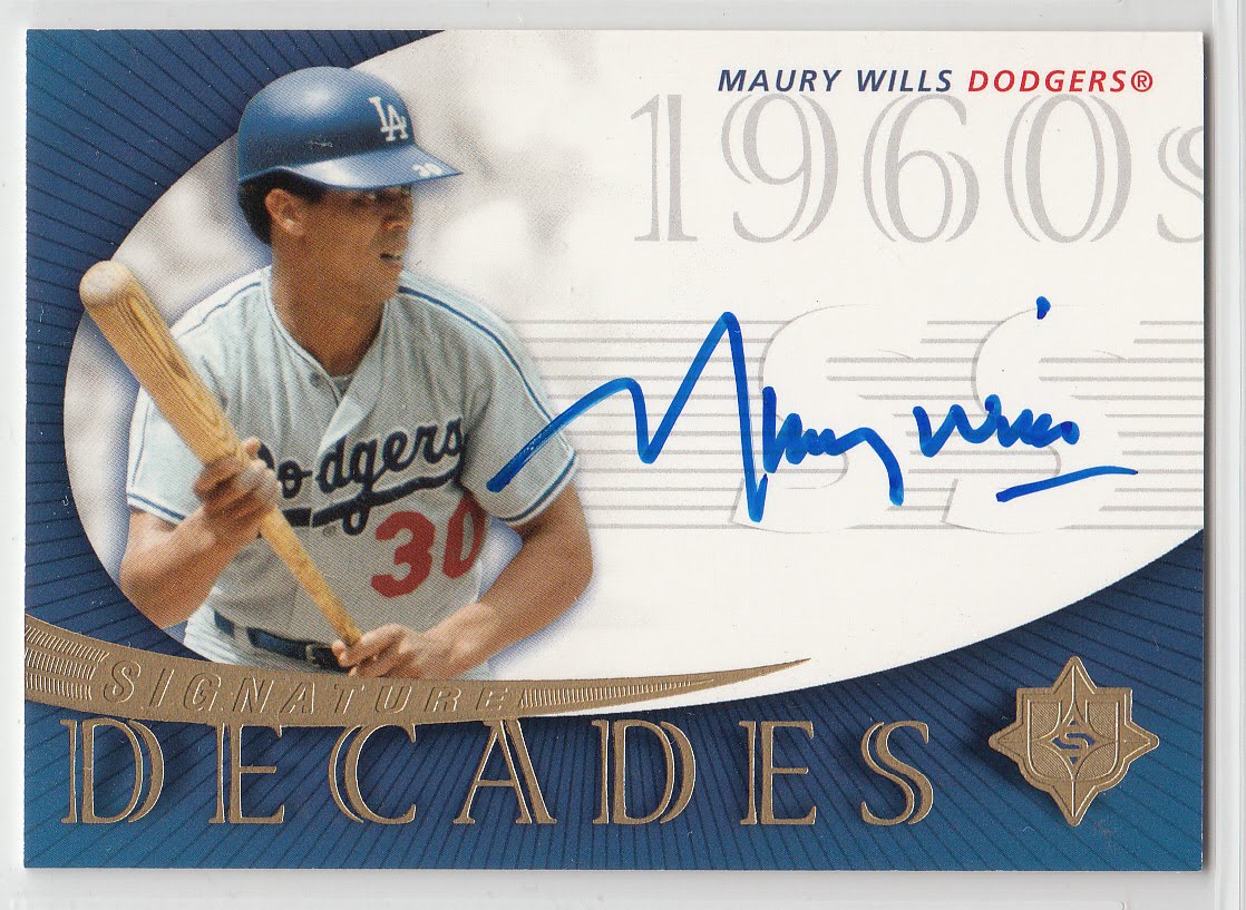 Dodgers Blue Heaven: Collection: Maury Wills Signature Decades Auto