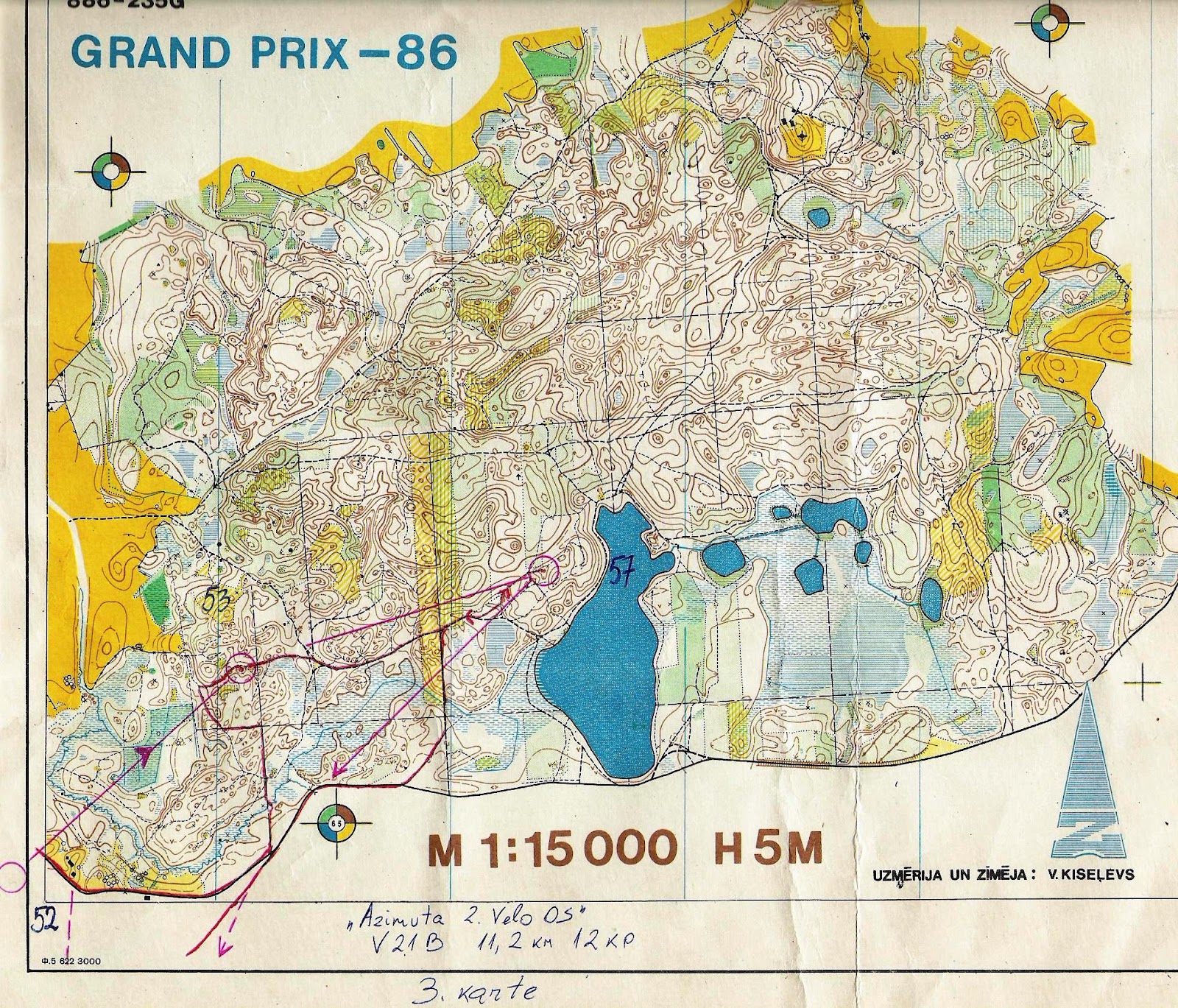 Orientēšanās kartes: Klievezers/Tepera Ezers/Niedrājs (Smiltene)