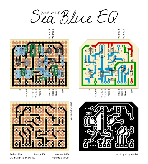 Perf and PCB Effects Layouts: BearFoot FX Sea Blue EQ