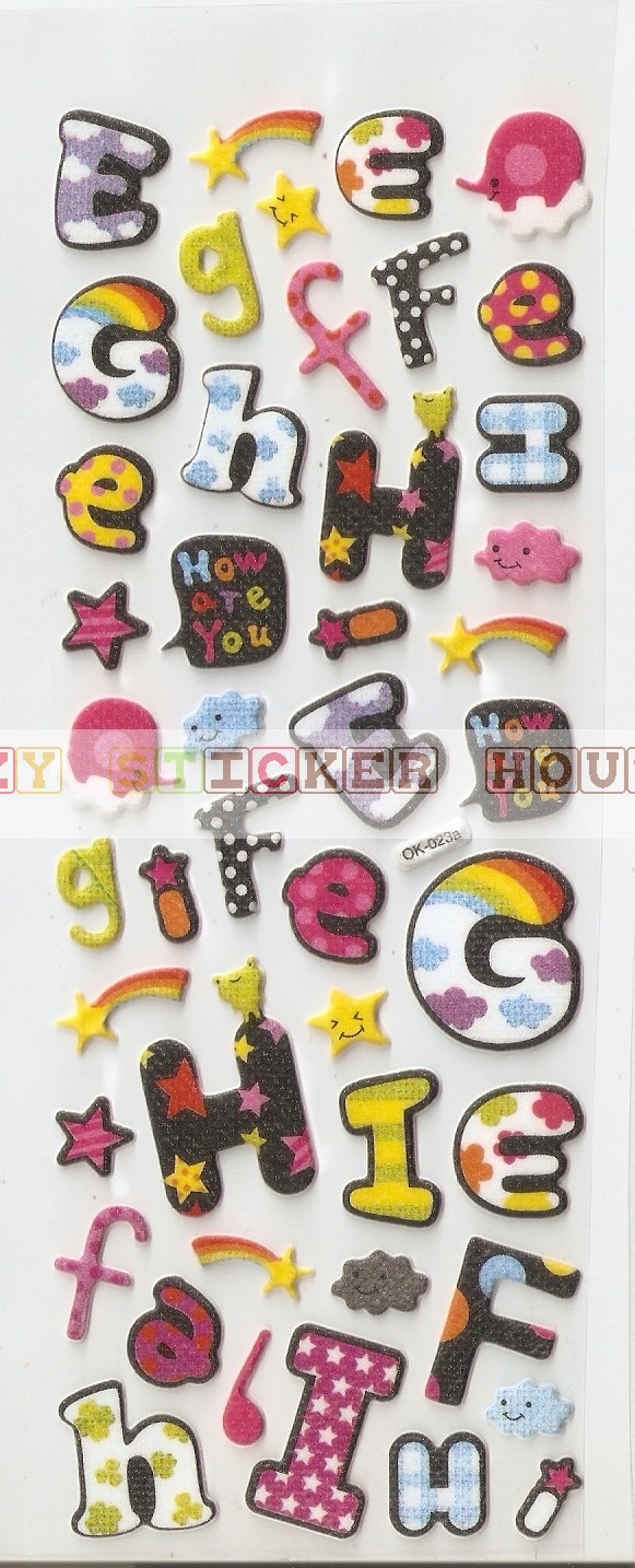 Stickers House (Puffy Stickers): Mini Puffy ABC/Alphabet - ABC OK023a