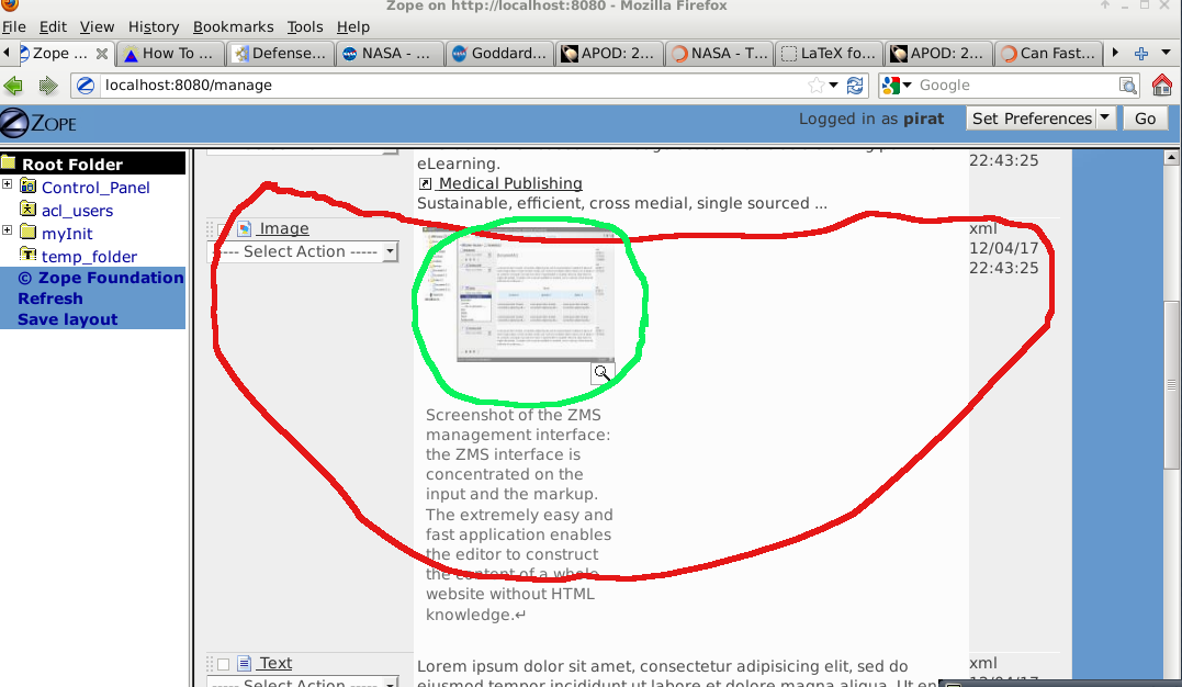 มะขาม ฅินเดินดน มะไฟ ฅนเหลิงฟ้า: Zope & python