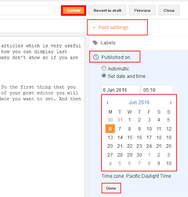 How To Display Last Modified Date In Bloggerr | The Daily Exposition