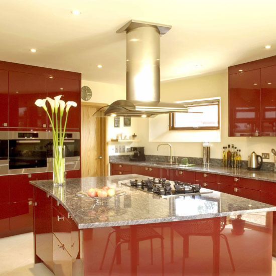 make your life colorful: WOW....MINIMALIS LUXURY RED KITCHENS