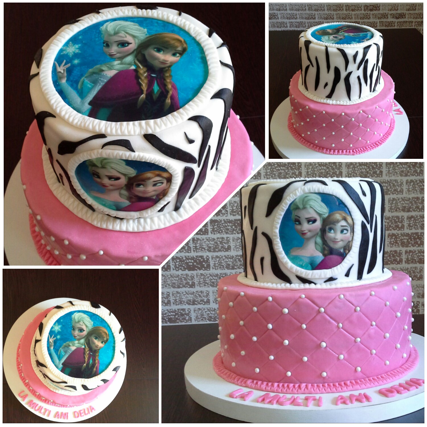 Torturi fondant: Tort Elsa si Ana