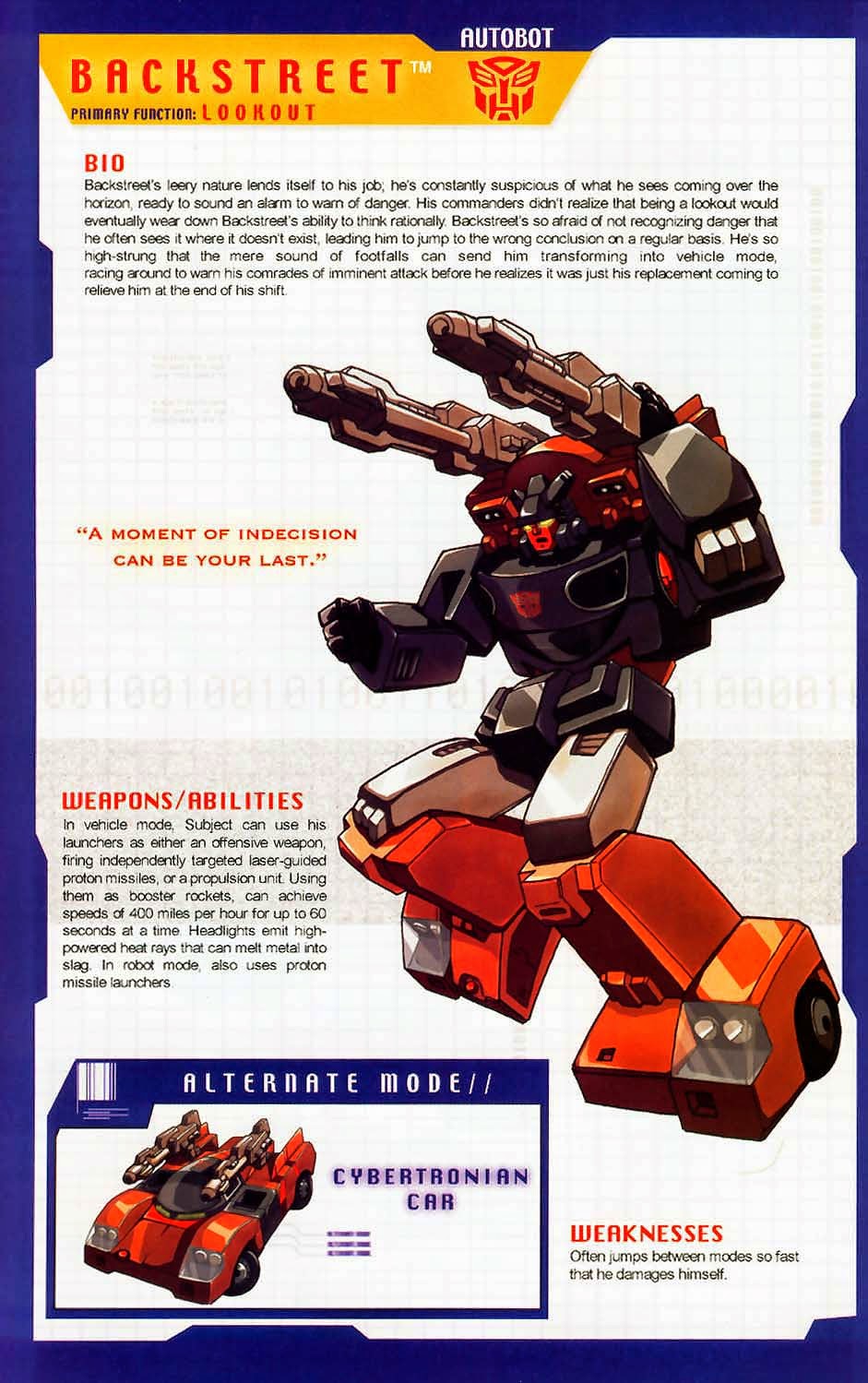 Transformer of the Day: Backstreet