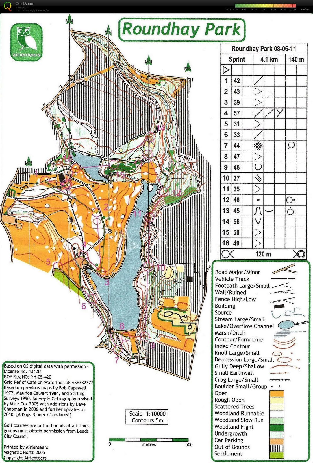 Orientēšanās kartes: Roundhay Park (Leeds)