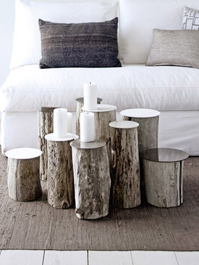 Var dags rum: Gör-det-själv-soffbord av en stubbe!