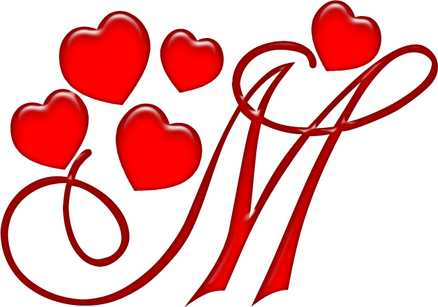 M. Michielin Alphabets: RED HEARTS ALPHABET, ALFABETO CORAÇÕES VERMELHOS