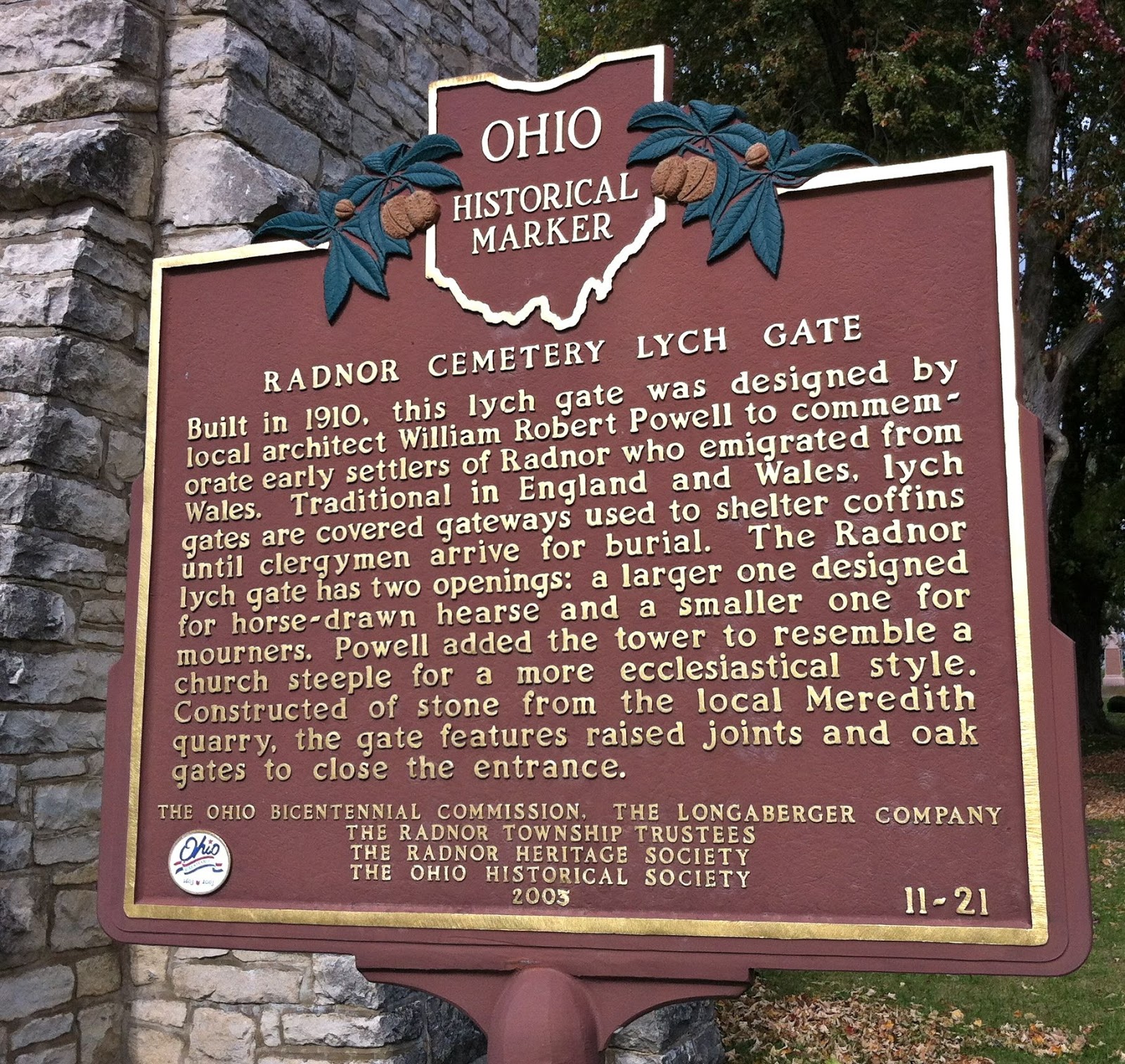 Gravestoned: Radnor lych gate