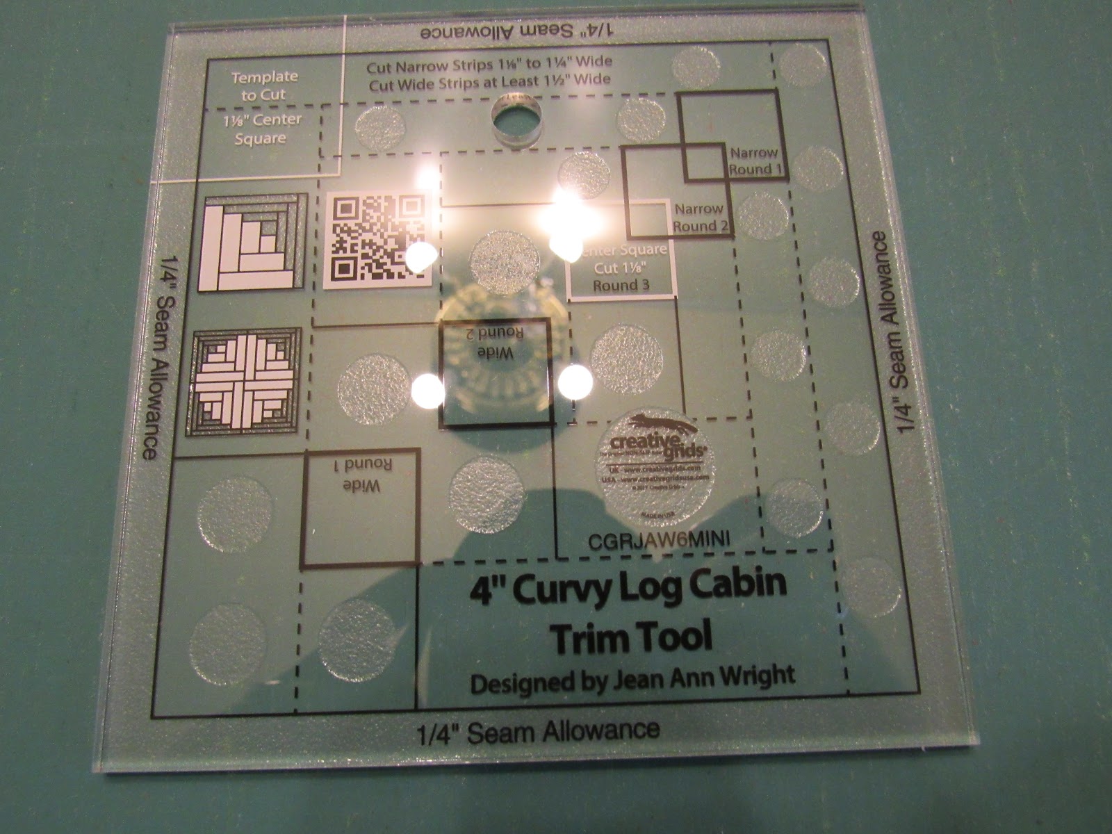 What about Rheema?: Creative Grids Curvy Log Cabin Trim Tool
