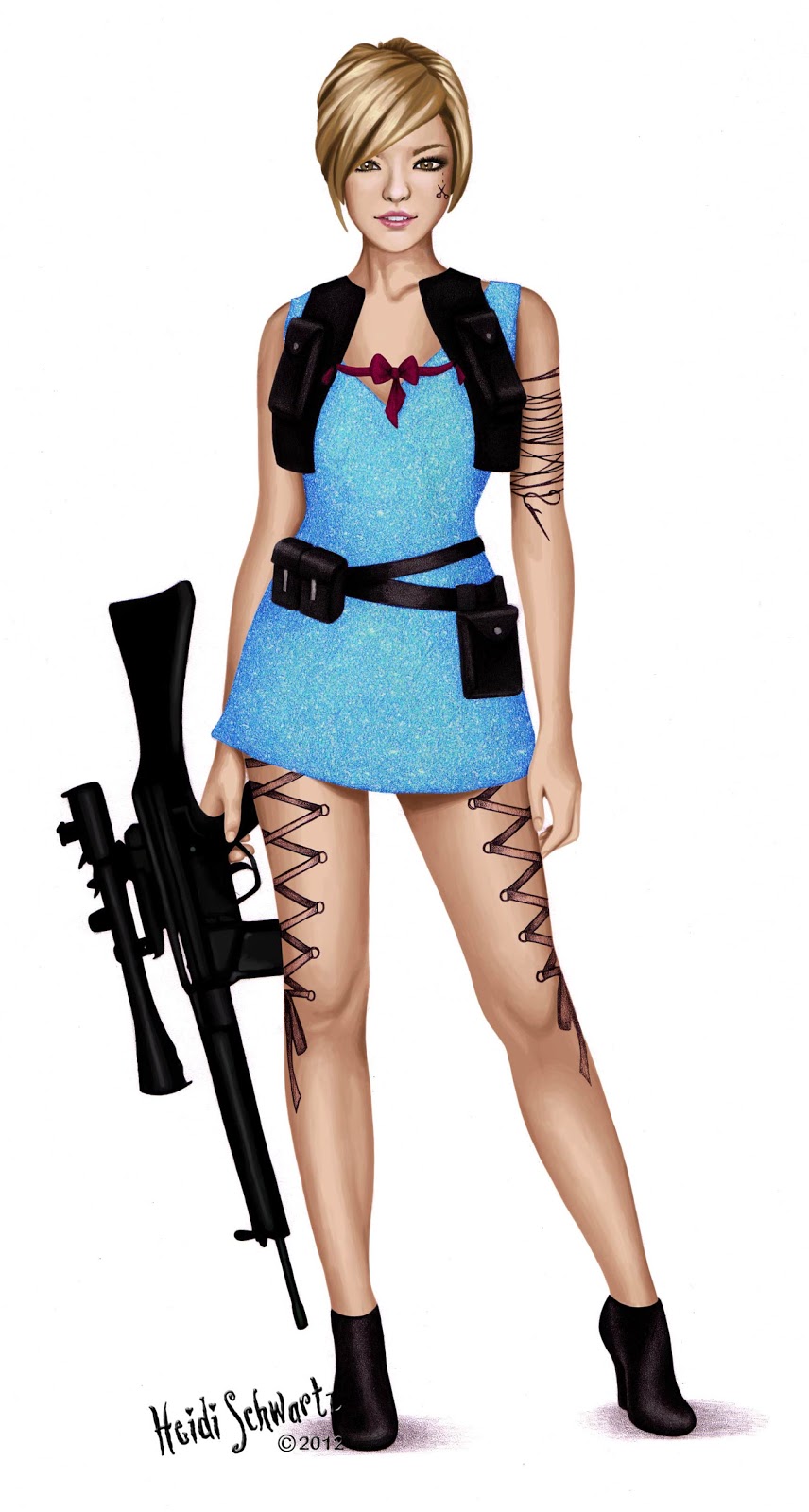 Heidi Schwartz: Modern Warrior Cinderella Character Concept Art