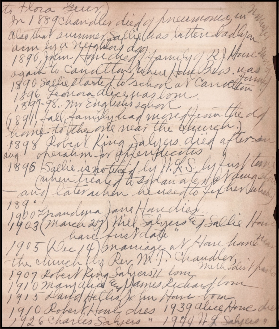 72 Scrapbooks: A Handwritten Howe-Salyers Family Chronology, Part Three ...