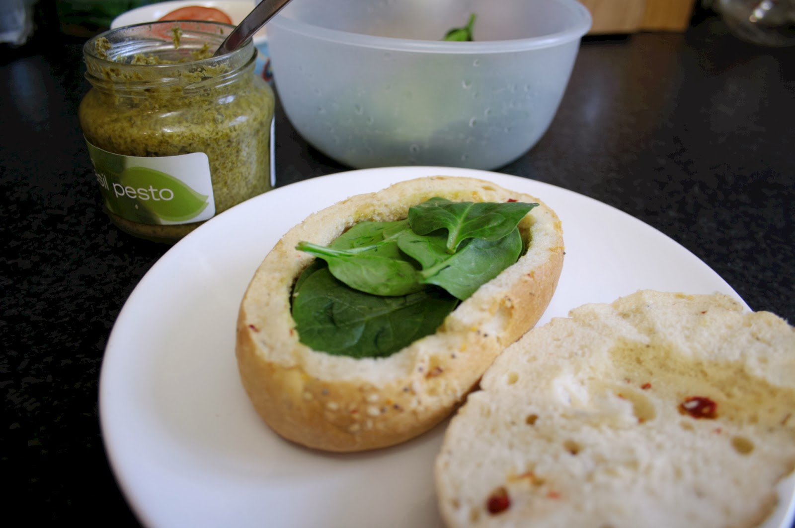 Pressed Chicken Pesto Sandwich