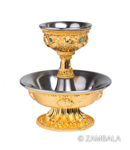 Tibetan Buddhism and Culture: The Golden Drink Offerings - Serkyem