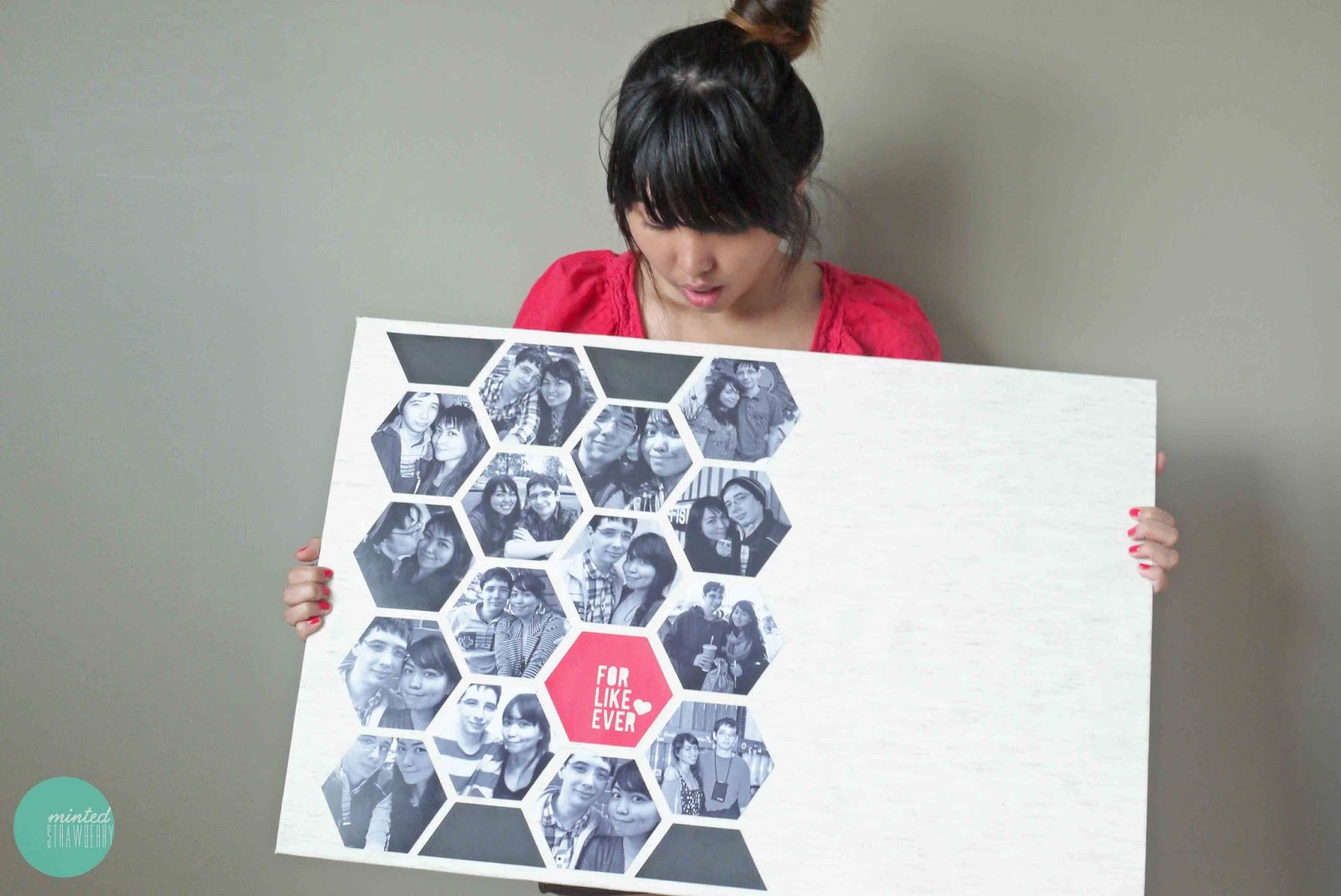 Minted Strawberry: DIY: Beehive-Pattern Photo Display - A Shutterfly ...