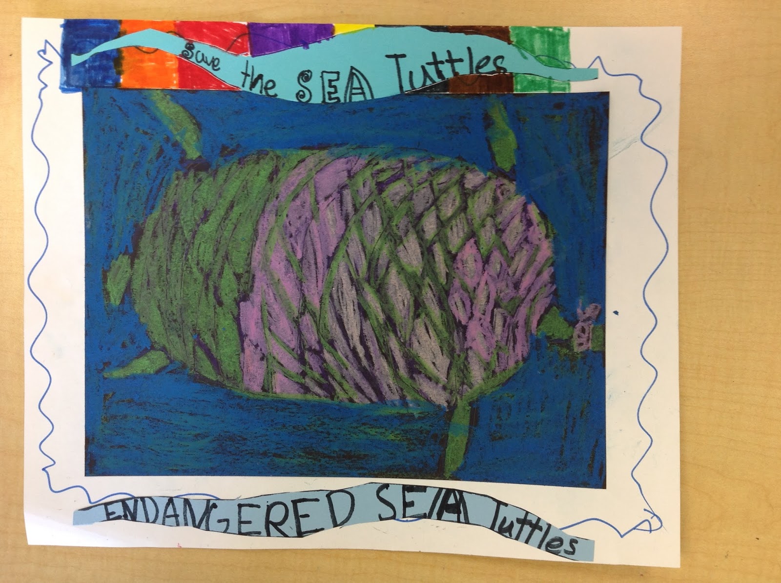 Save the Sea Turtle Campaign Second Grade Art Lesson