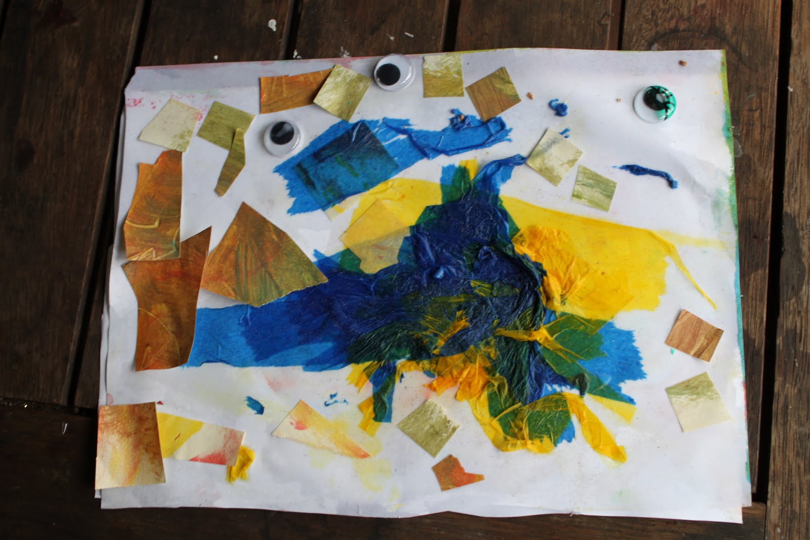 Little Cricket: Tissue Paper Collage