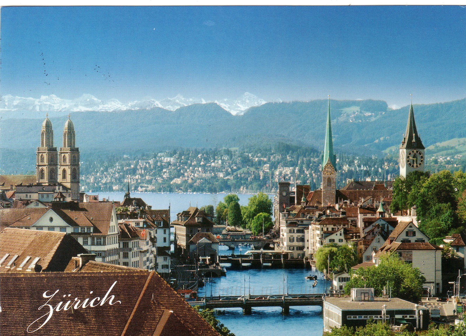 Postcards & Stamps Diary: Panorama of Zurich