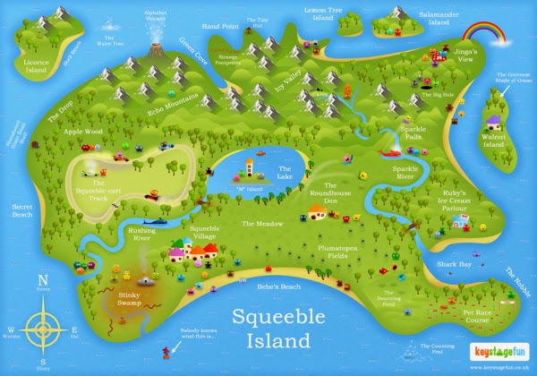 Meet the Squeebles: A Map of Squeeble Island