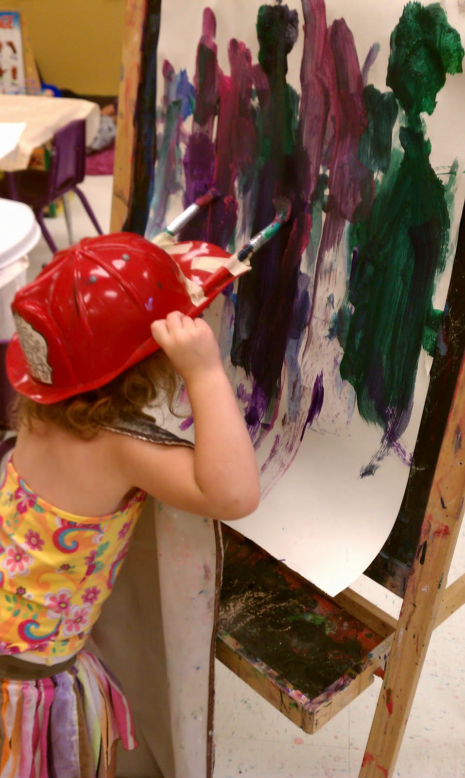 Play-Based Classroom: Painting With Hats