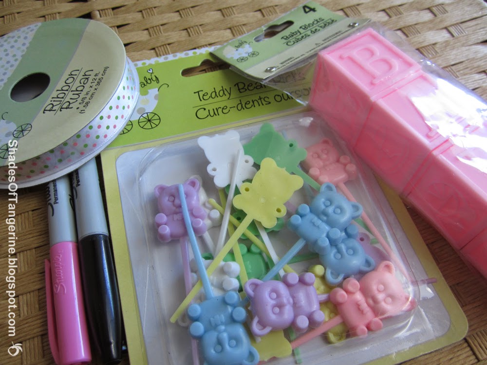 Shades Of Tangerine: Dollar Tree Baby Shower Miniatures (DIY)