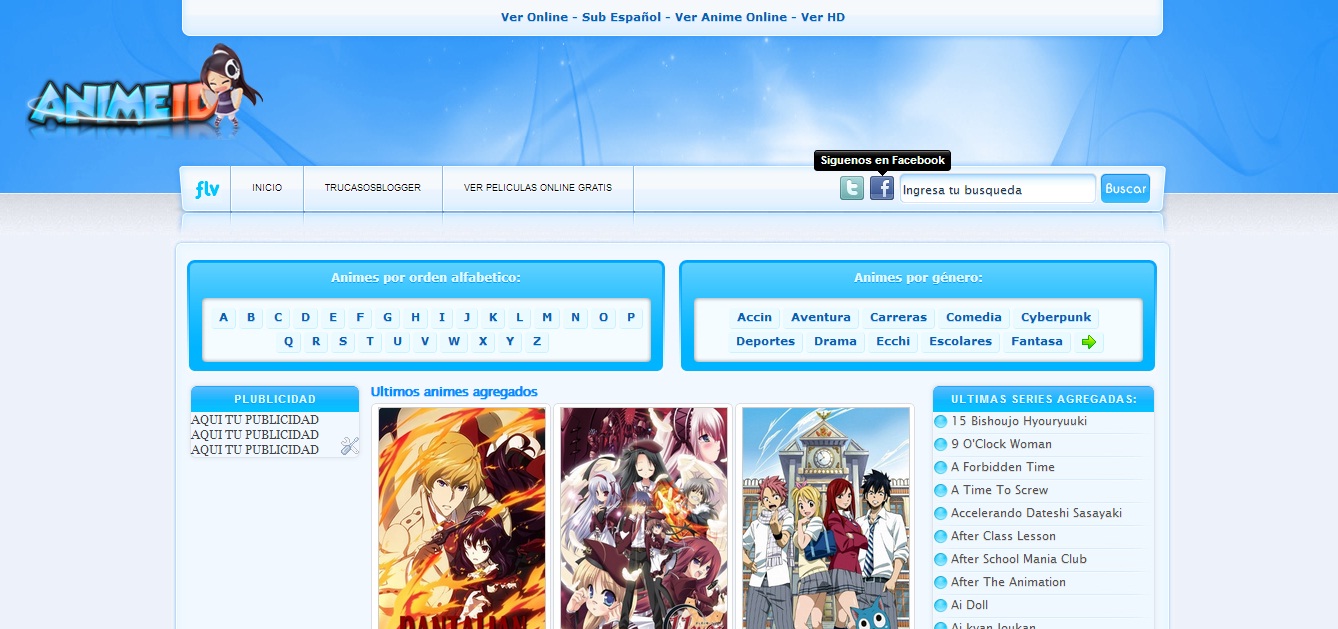 ANIMEID PLANTILLA BLOGGER