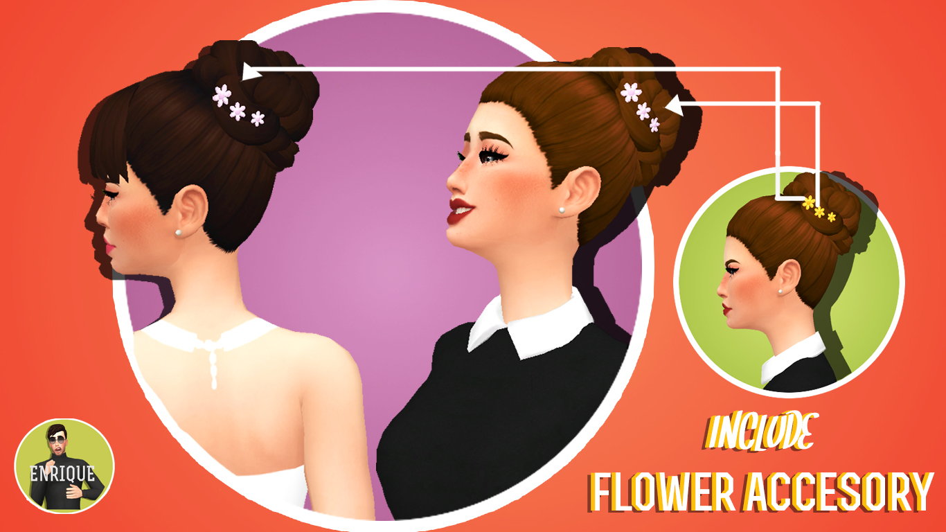 Sims 4 Ccs The Best Buns Hair Collection By Enrique
