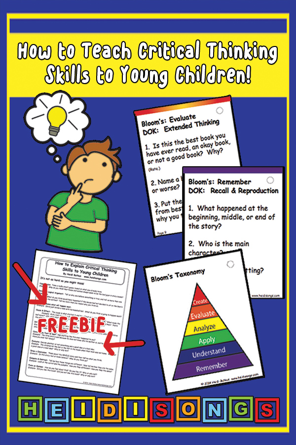 How to Teach Critical Thinking Skills to Young Children (Freebie!)