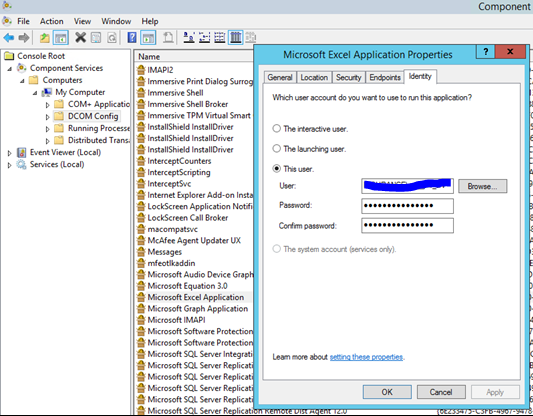 Ssis Job Fails When It Calls Excel Via The Sql Agent But Succeeds From Ssdt