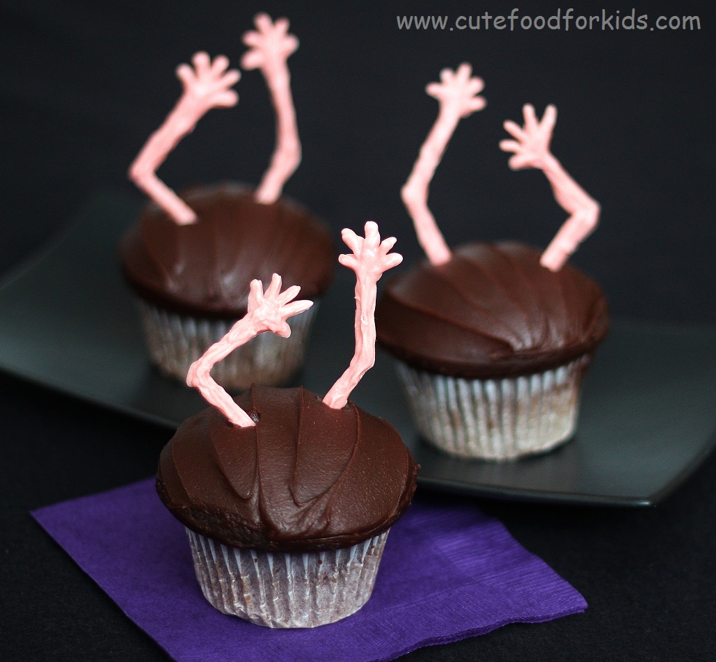 Cute Food For Kids?: Spooky Zombie Cupcakes