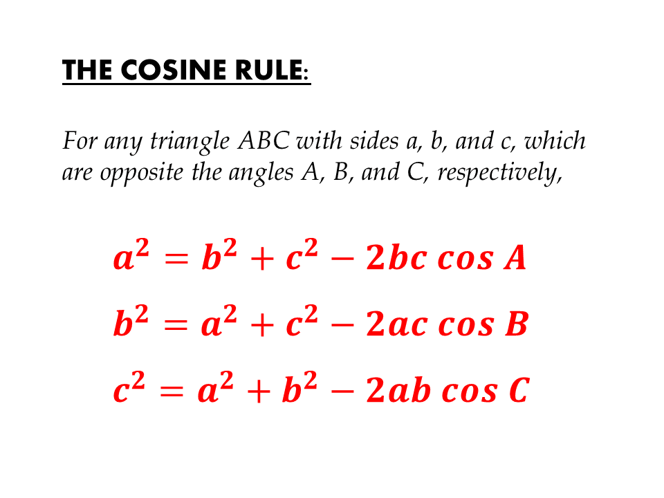 The Cosine Rule IGCSE At Mathematics Realm
