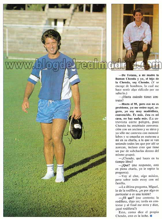 "Chendo" - Revista Oficial Real Madrid (1990) | Blog del Real Madrid