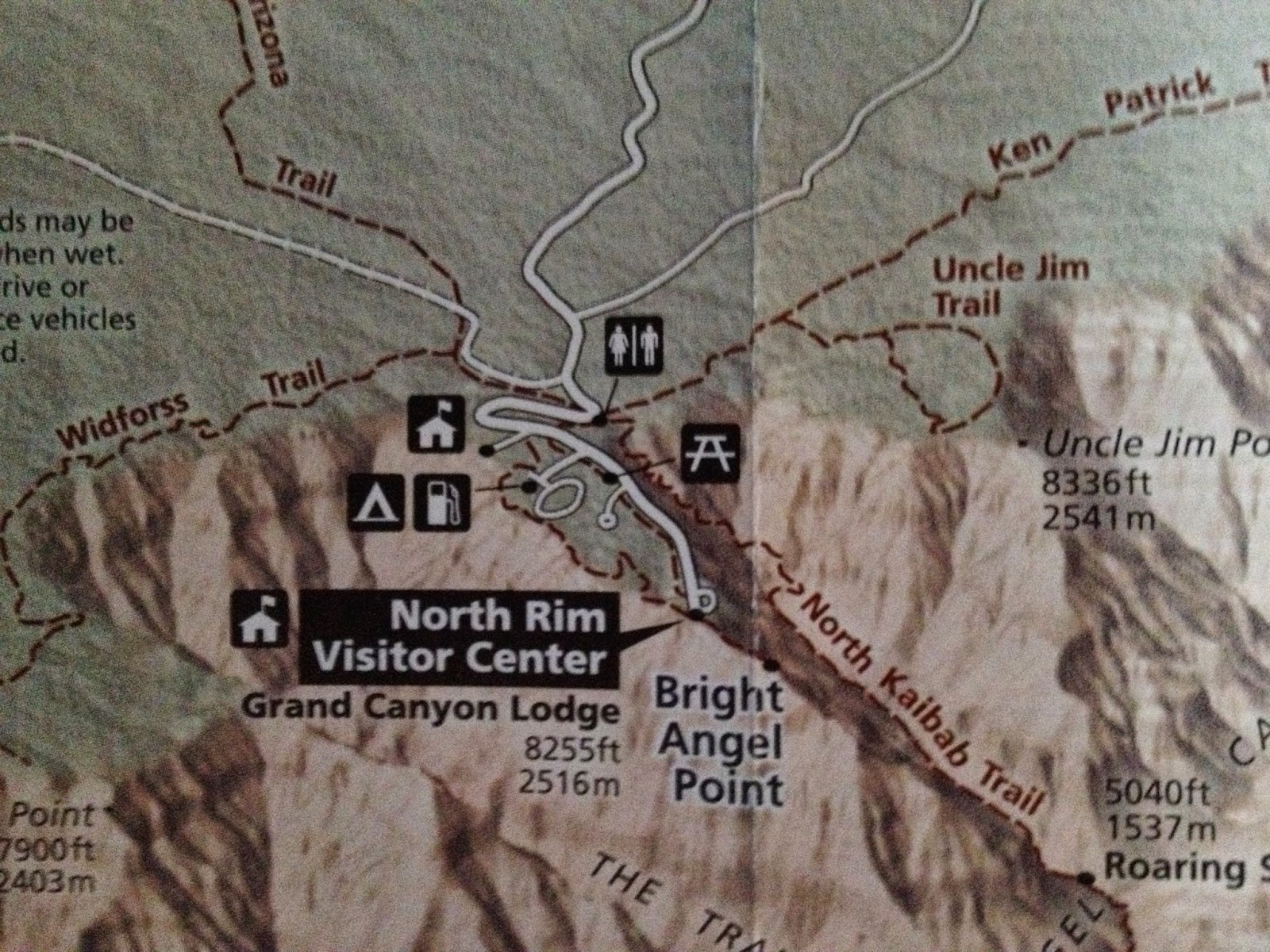 North Rim Grand Canyon Map Maps For You