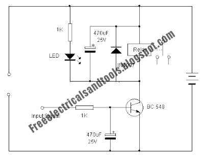 Free Schematic Diagram: Transistor Relay Driver Circuit