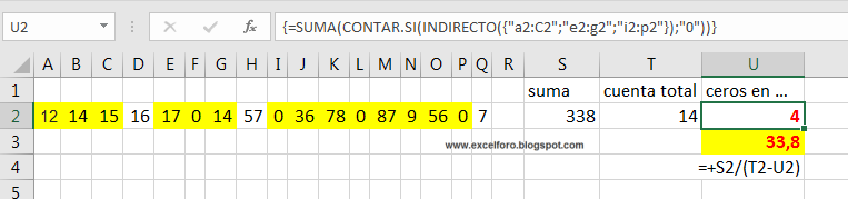 Trabajar con rangos discontinuos en Excel | EXCEL FORO: Un blog de Excel