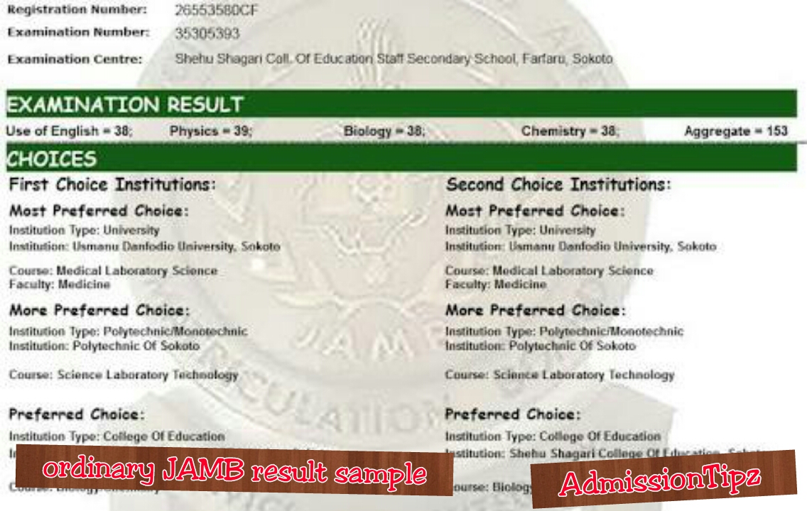 JAMB 2018- difference between ordinary JAMB result and original JAMB ...