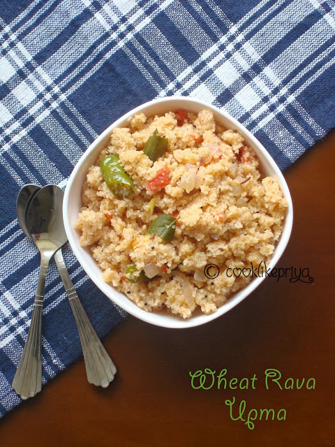 Cook like Priya: Wheat Semolina Upma | Godumai Rava Upma | Samba Rava ...