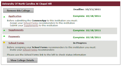 UNC Admissions Blog: Submitting Your Common Application