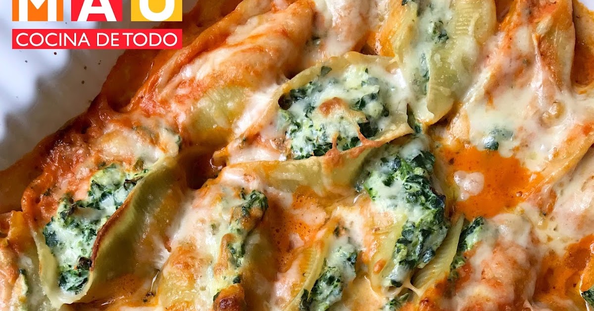 Mau Cocina de Todo: Conchas de Pasta Rellenas de Espinacas