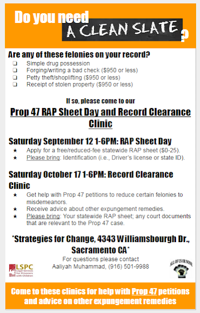 Take Action California: LSPC and All of Us or None Holding Prop 47 RAP ...