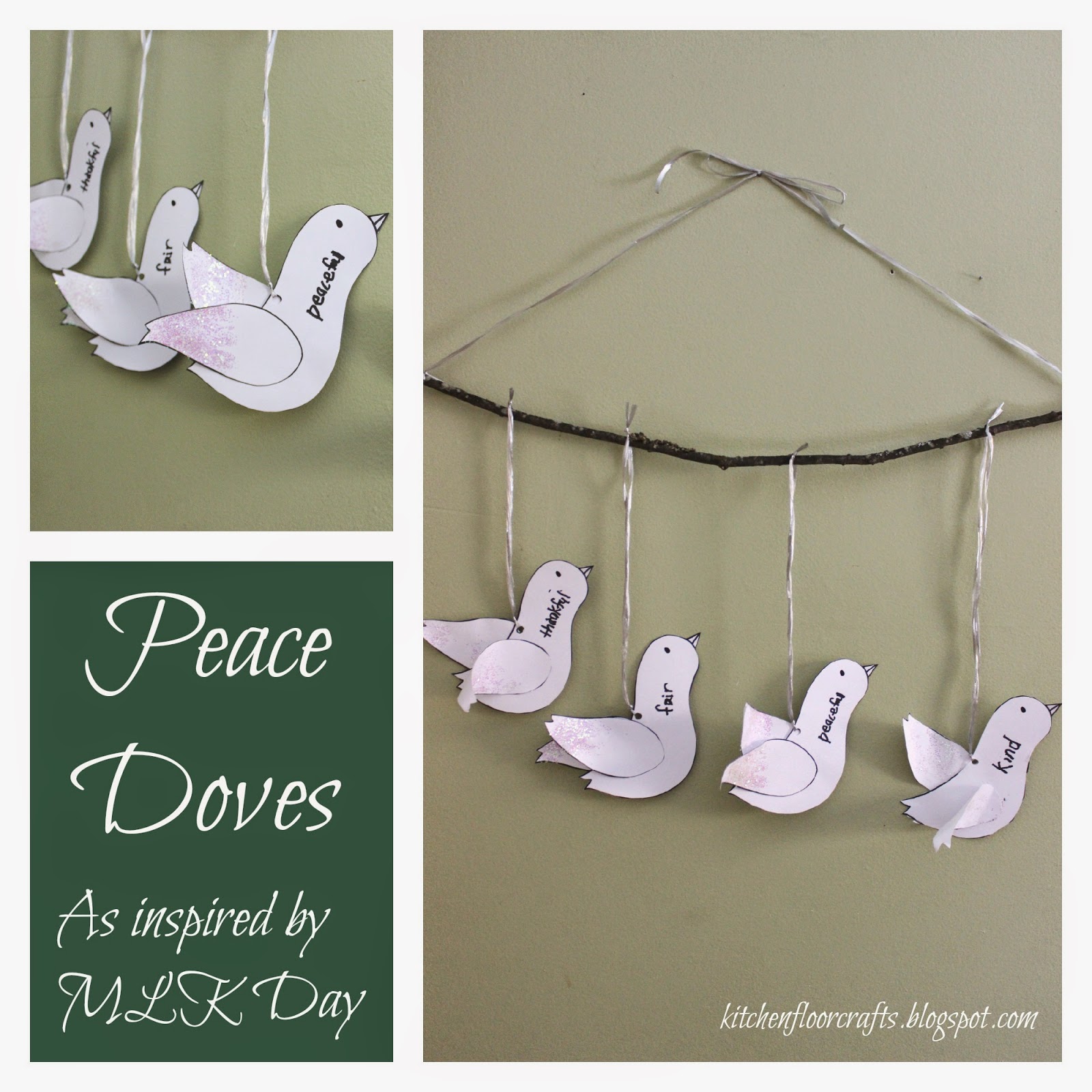 Kitchen Floor Crafts: Peace Doves