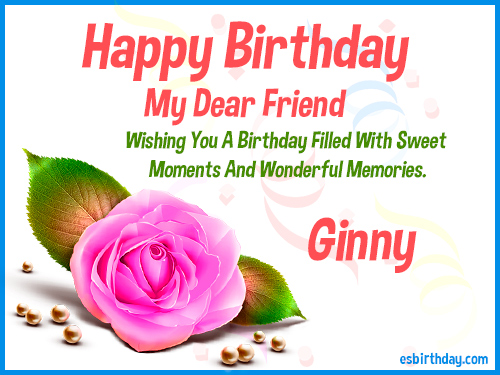 Wish Happy Birthday GIFs with Name Ginny