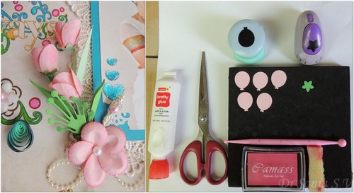 Cards ,Crafts ,Kids Projects: Punchcraft Flowers Tutorial- Tulips
